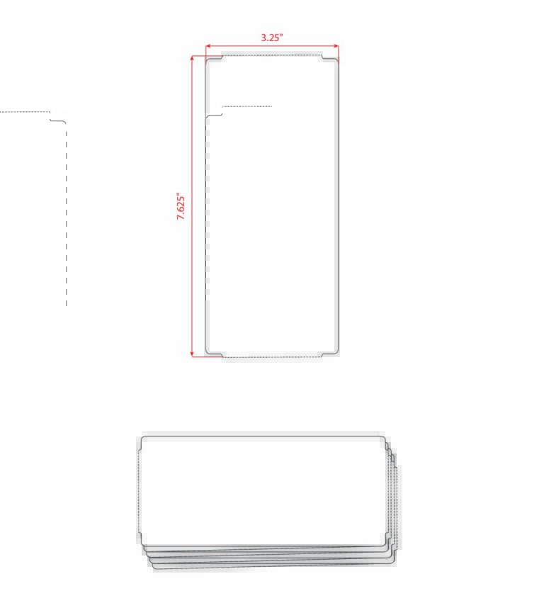 3.25" X 7.625" Thermal Transfer Tag(TTT), Fanfold - Barcode Labels