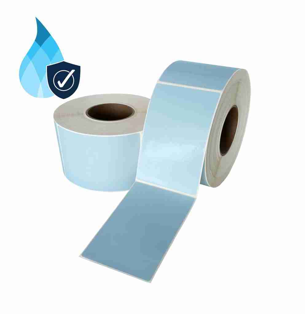 4" X 6" PolyMatte(TT) Label-"Quick Color" Blue - Barcode Labels