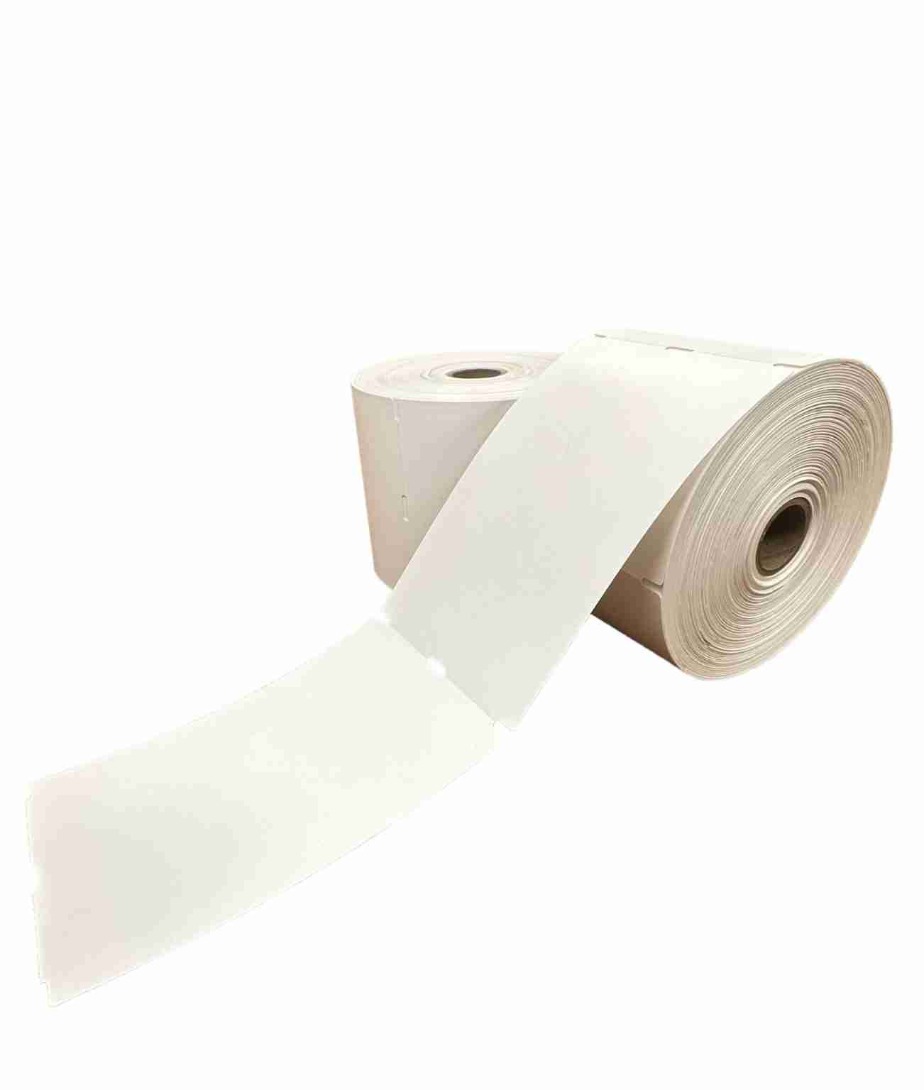 4" X 6" White Paper Tag (DTT), 1" Core Sensory Punch - Barcode Labels